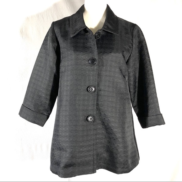 George Simonton | Jackets & Coats | Simonton Says Black Oversized 34 ...